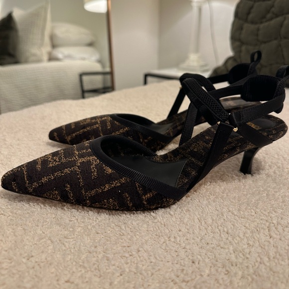 Fendi | Shoes | Colbi 55mm Logo Slingback Pumps | Poshmark